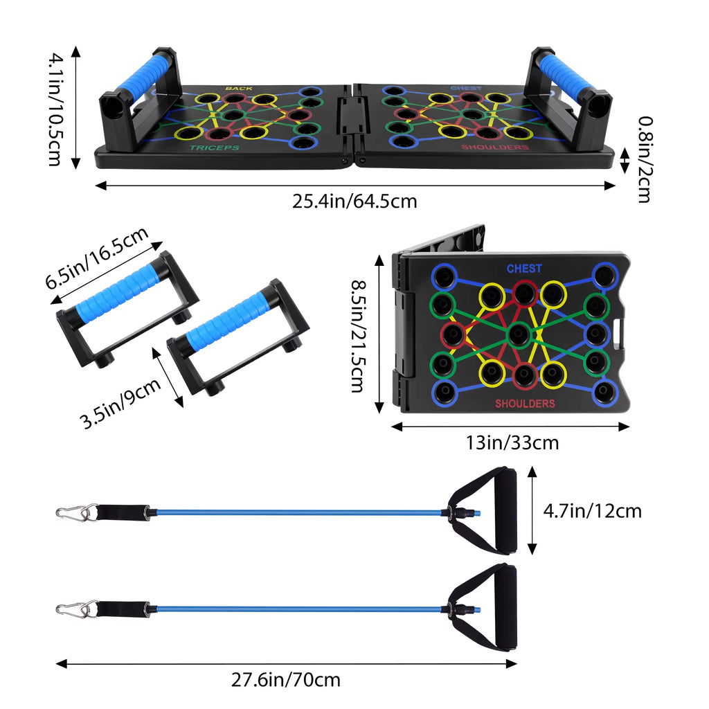 Foldable Push-Up Power Board – Full Body Home Workout Trainer – Prime ...